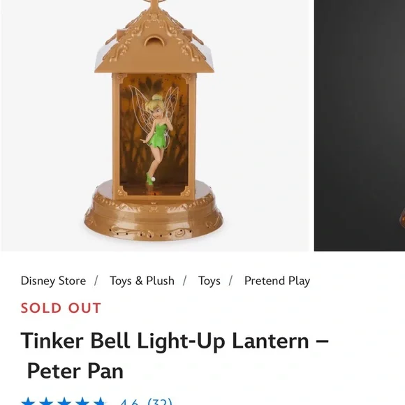 Disney | Costumes | Disney Peter Pan Costume Tinker Bell Lamp Set 4t ...